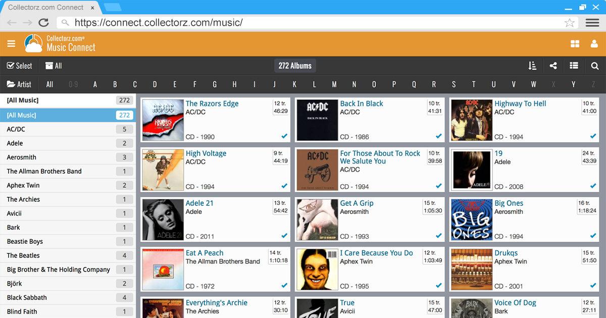 CLZ Music Web web-based CD / vinyl database software - CLZ.com
