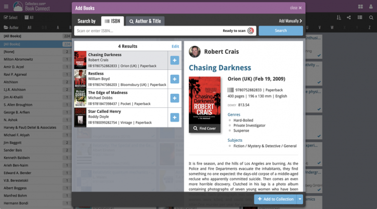 Add Books is now a pop-up screen - CLZ Books Web - CLZ.com