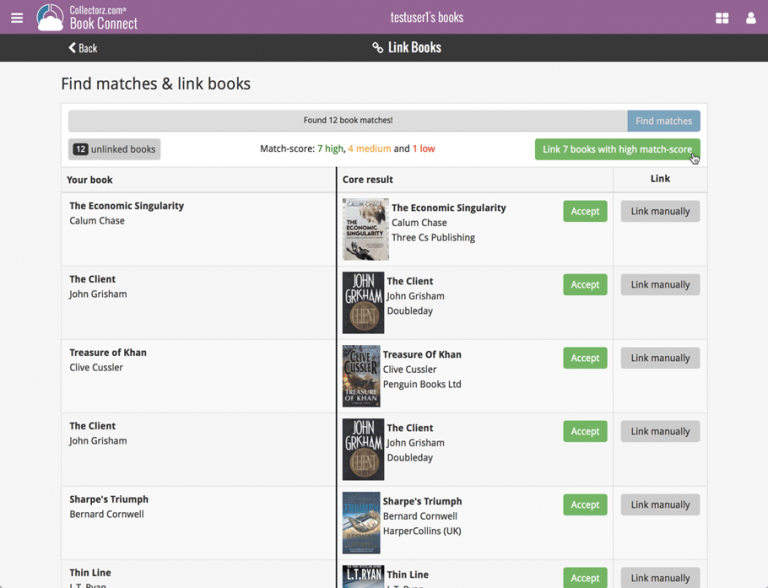New: link your books to Core with the smart Batch Link screen - CLZ Books Web - CLZ.com