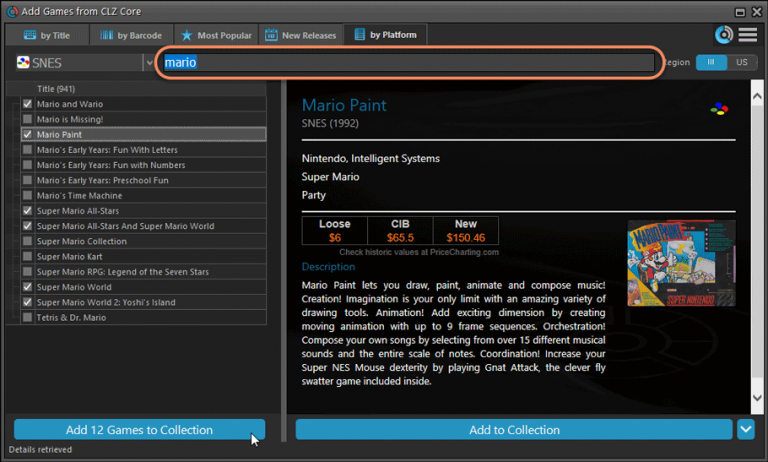 v19.4 Add Games by Platform - Game Collector (Windows) - CLZ.com