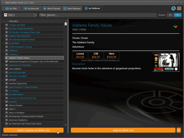 v19.4 Add Games by Platform - Game Collector (Windows) - CLZ.com