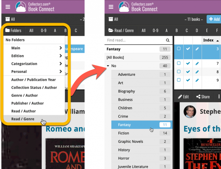 Folder panel now allows multiple folder levels - CLZ Books Web - CLZ.com