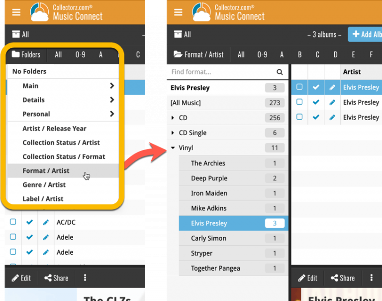 Folder panel now allows multiple folder levels - CLZ Music Web - CLZ.com