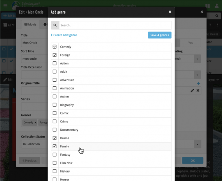 Improvements to Edit and Add screens - CLZ Movies Web - CLZ.com