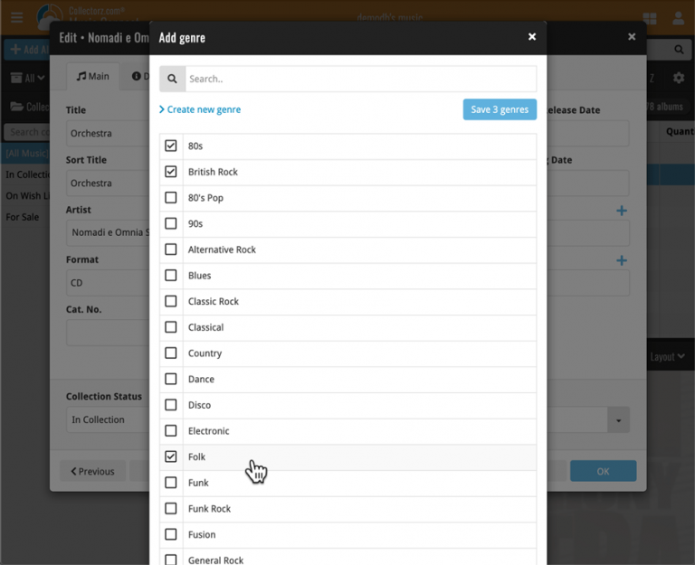 Improvements to Edit and Add screens - CLZ Music Web - CLZ.com