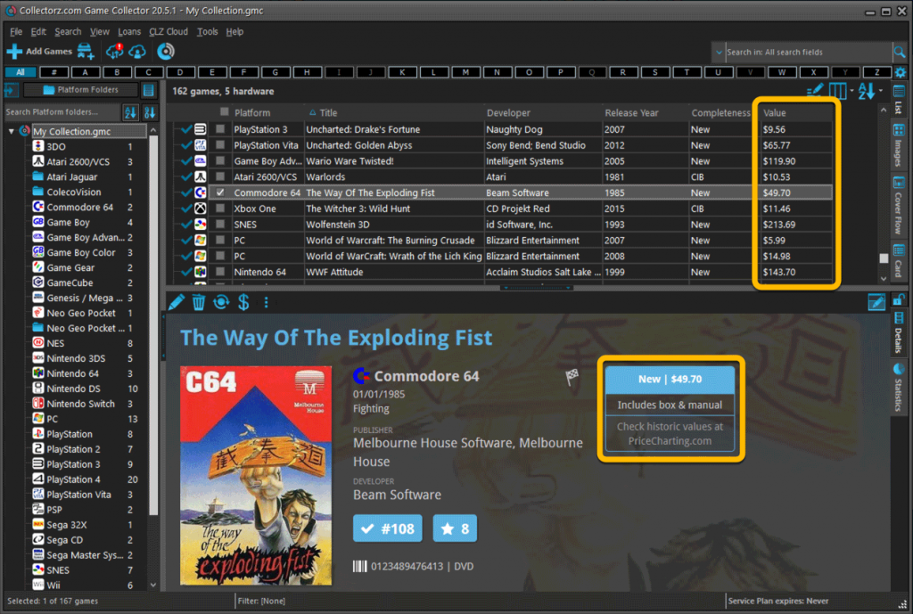 v21.0: Improved game value features - Game Collector (Windows) - CLZ.com