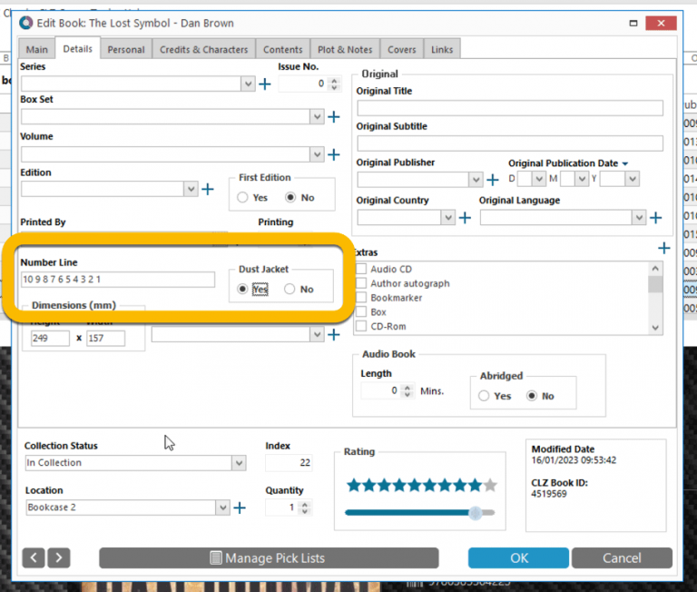 v23.0: 3 completely new data fields and 4 new sync fields - Book Collector (Windows) - CLZ.com