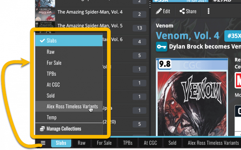Re-designed collection tab-bar - CLZ.com